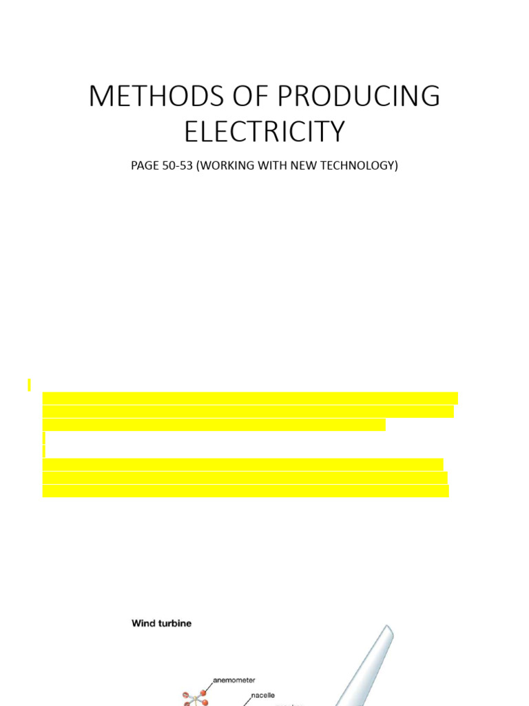 methods_of_producing_electricity | PDF | Power Station | Electric Generator