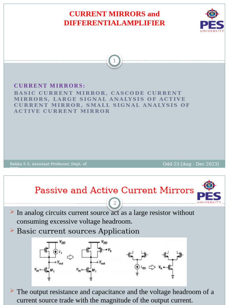 Unit3 - Current Mirror | PDF | Mosfet | Field Effect Transistor