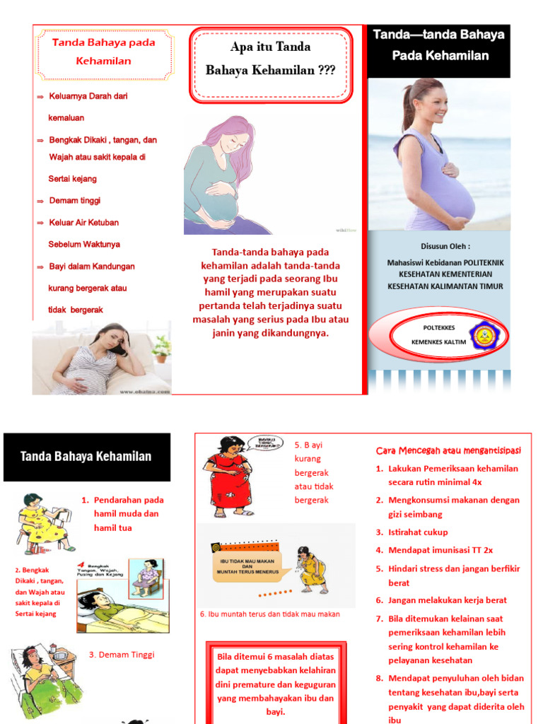 LEAFLET TANDA BAHAYA KEHAMILAN | PDF
