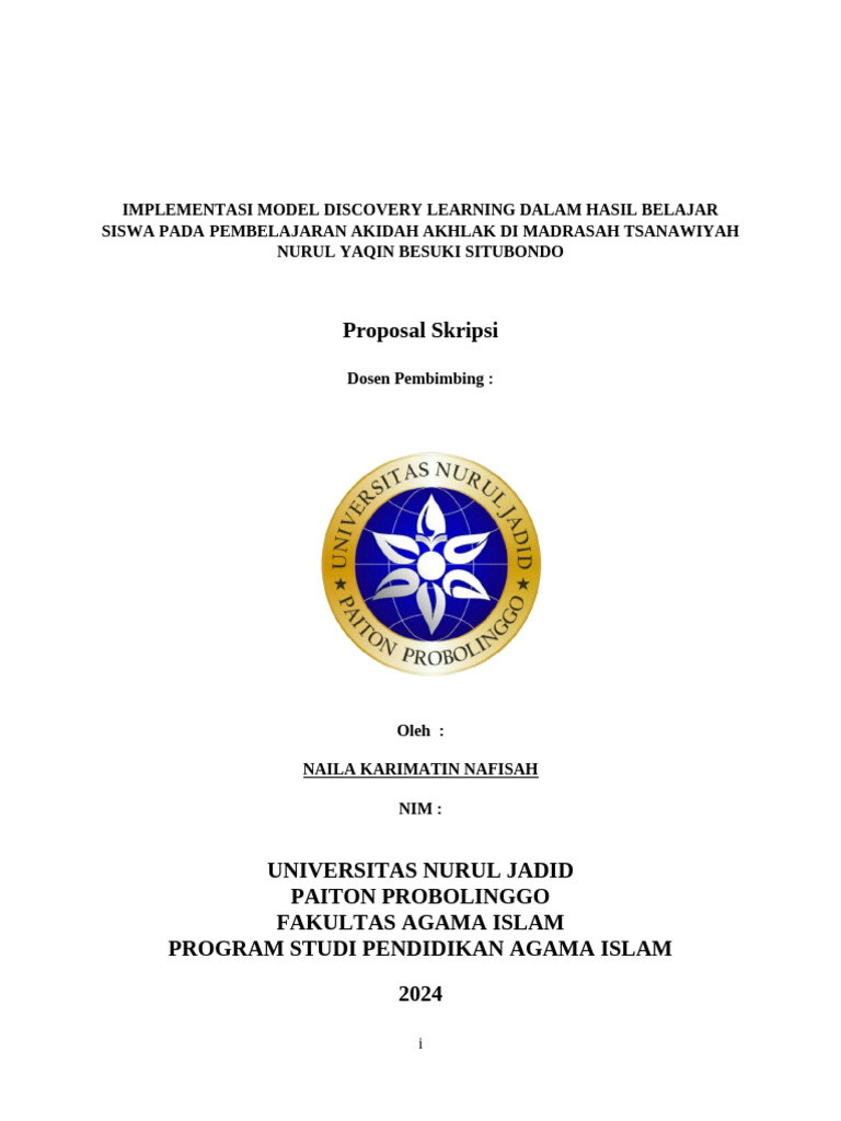 Proposal Skripsi PAI | PDF