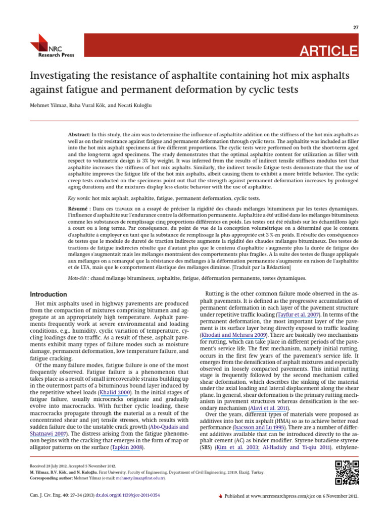 Asphaltite's Impact on Hot Mix Asphalt Performance | PDF | Elasticity ...