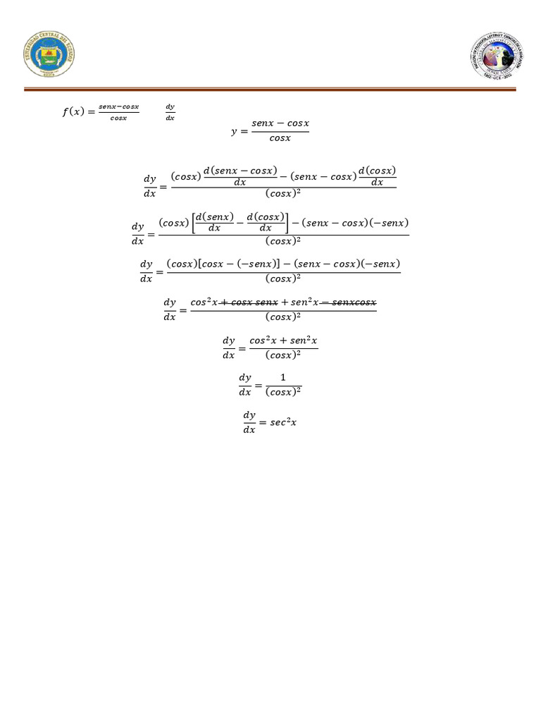 Ejer Cici Os | PDF | Funciones trigonométricas | Calculo diferencial
