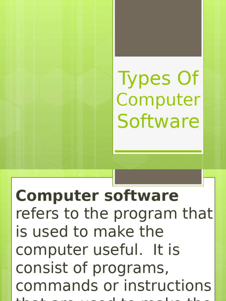 WEEK - 4 Types of Computer Software | PDF