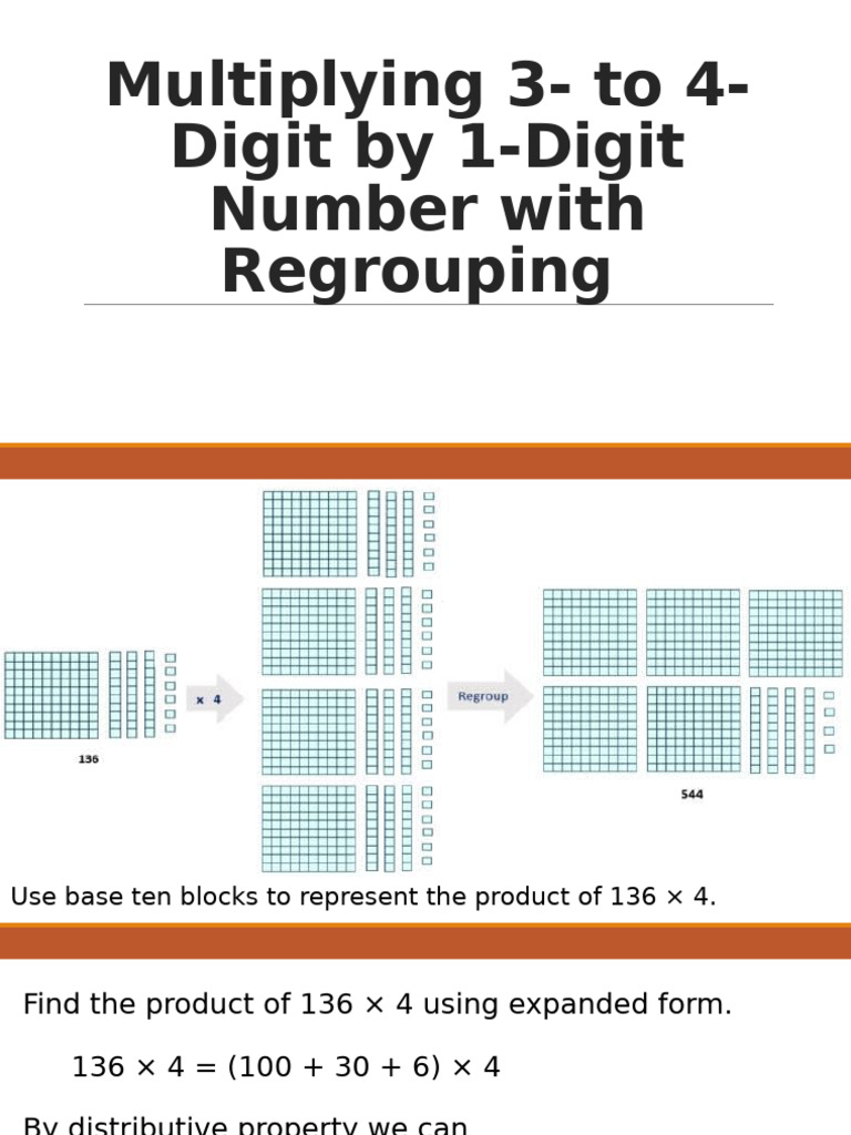 Multiplying 3-4 Digit by 1 Digit | PDF