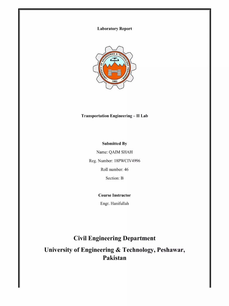 Transportation Engineering Test | PDF