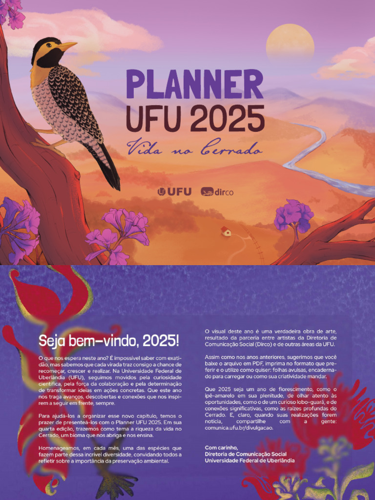 Planner UFU 2025 - Vida No Cerrado | PDF