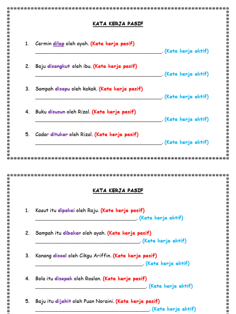 Kata Kerja Pasif | PDF