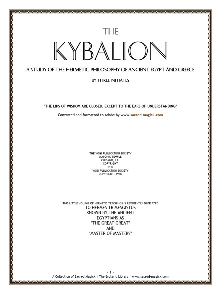 The Kybalion | PDF