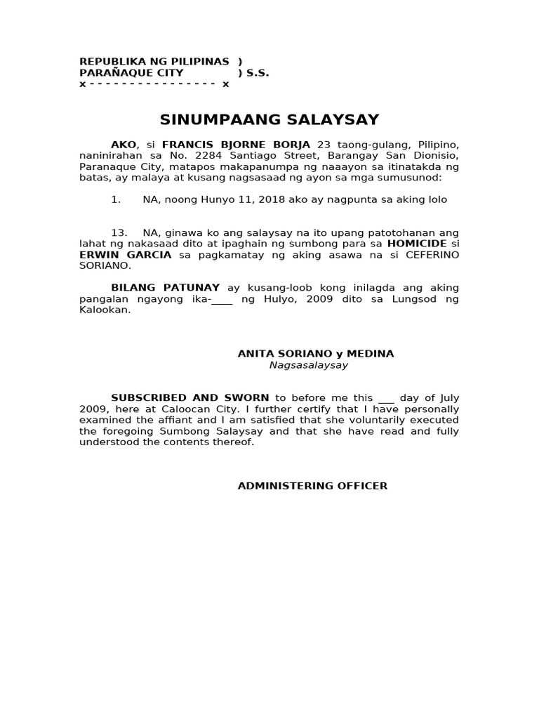 Complaint (Bjorne) | PDF