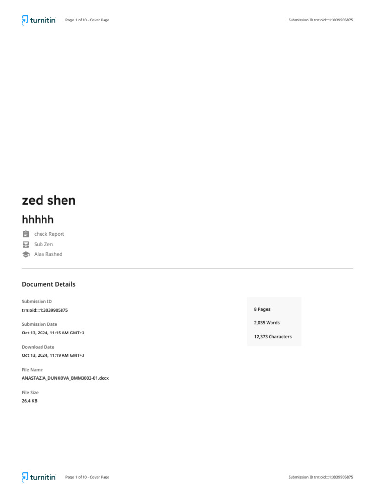 Anastazia Dunkova BMM3003-01 | PDF | Natural Gas | Employment