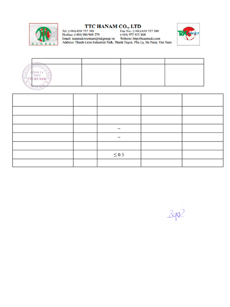 Coa Znst-ts-68h Lot 240304- 240320 Ttc-nca | PDF