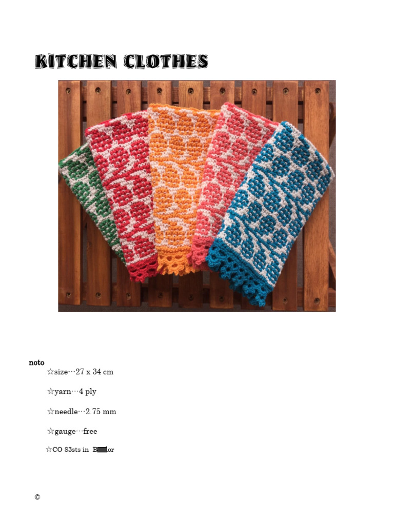 KITCHEN_CLOTHES | PDF | Knitting | Crochet