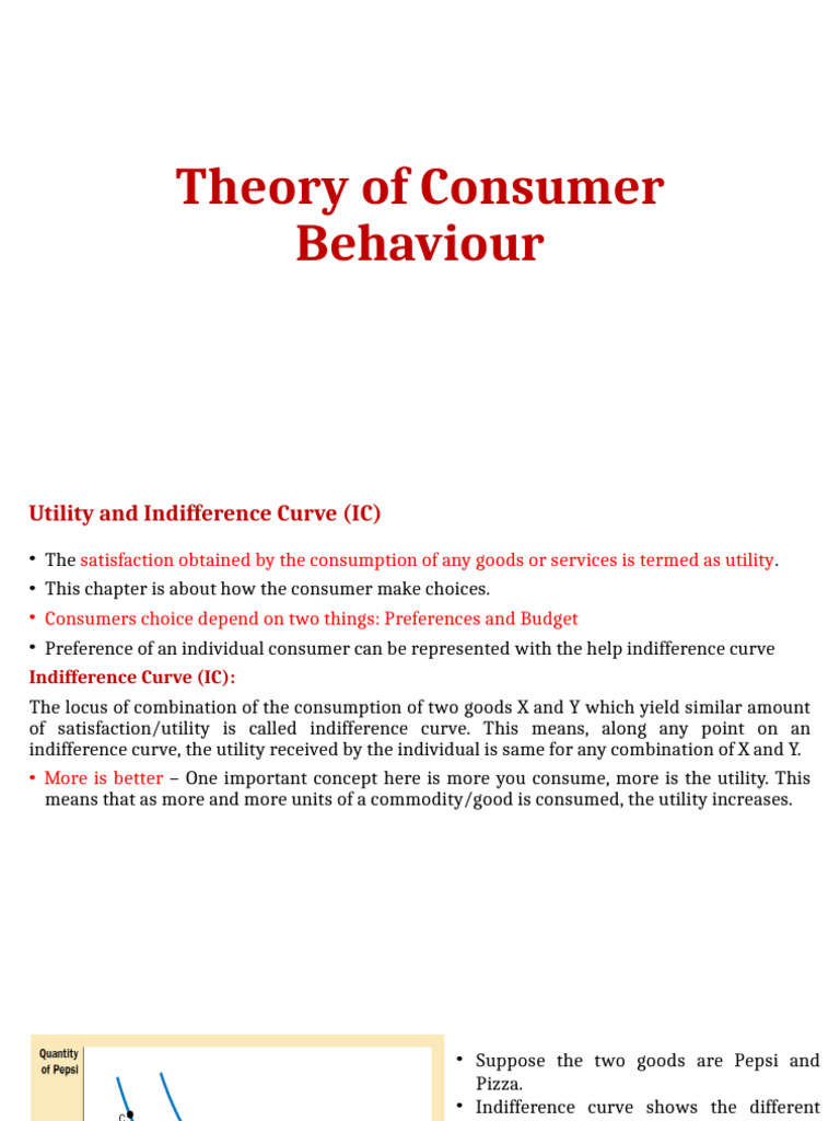 Theory of Consumer Behaviour_New (1) | PDF | Utility | Marketing