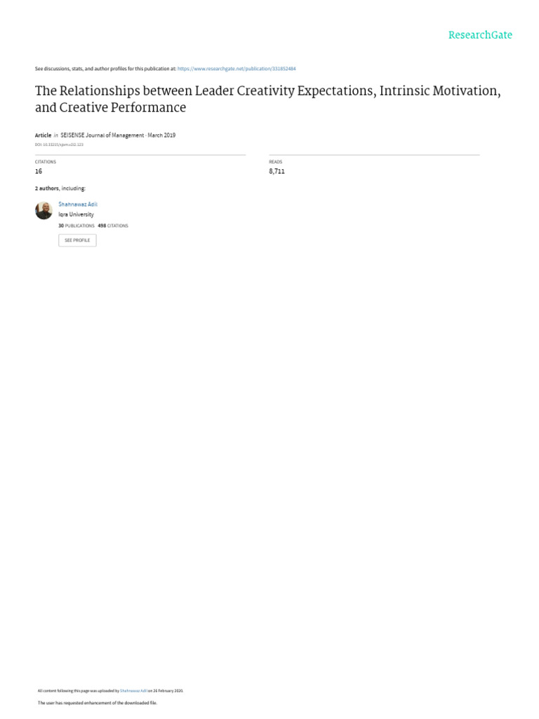 12.AdilandAbHamid2019a (1) | PDF | Creativity | Motivation