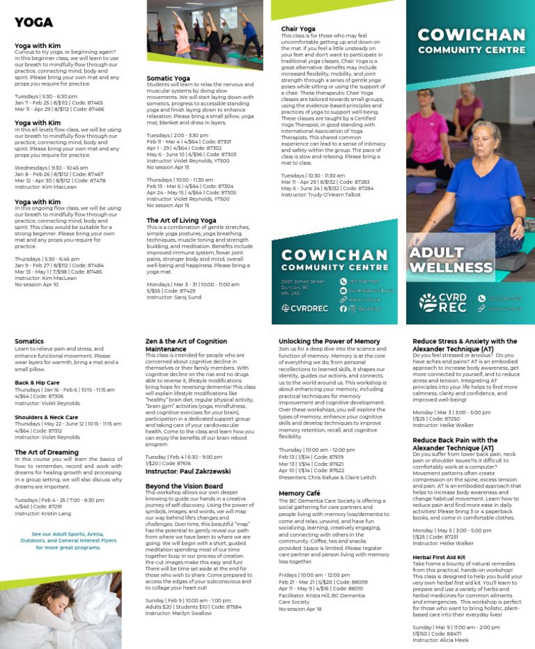 CCC - Winter 2025 - Adult - Wellness 8.5x14 | PDF | Memory | Cognition
