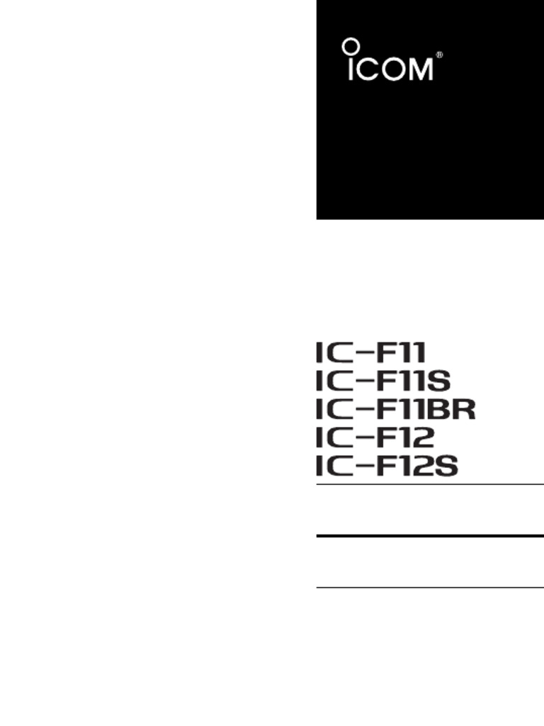 Icom IC-F11/F12 Service Manual | PDF | Detector (Radio) | Amplifier