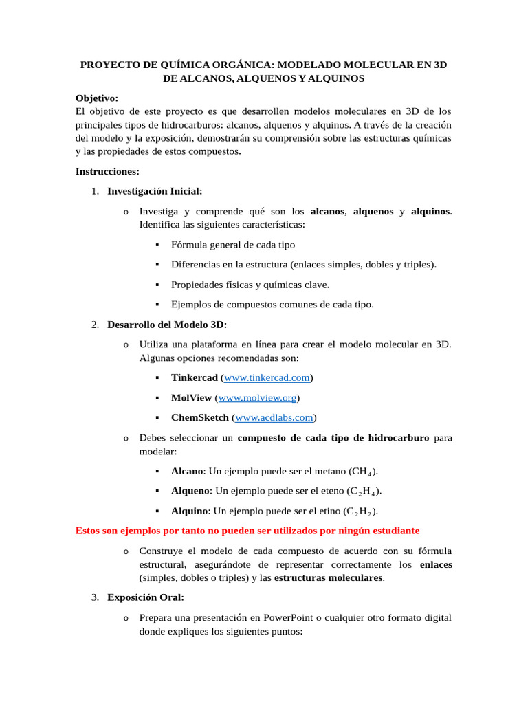 Proyecto de QuÍmica OrgÁnica-3ro Bgu-3831733449329 | PDF | Alqueno | Hidrocarburos