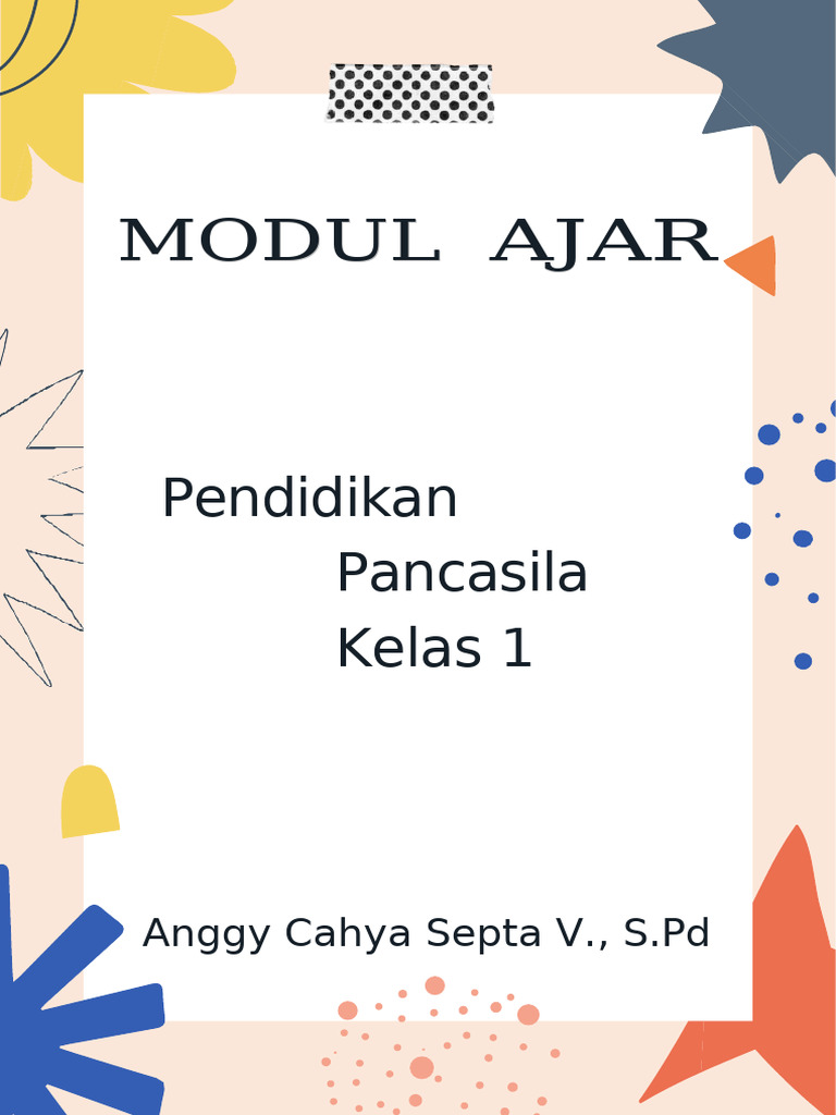 Modul Pancasila SD Kelas 1 | PDF