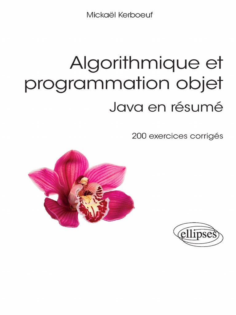 Ellipses Algorithmique Et Programmation Objet Java 200000 Exercices | PDF