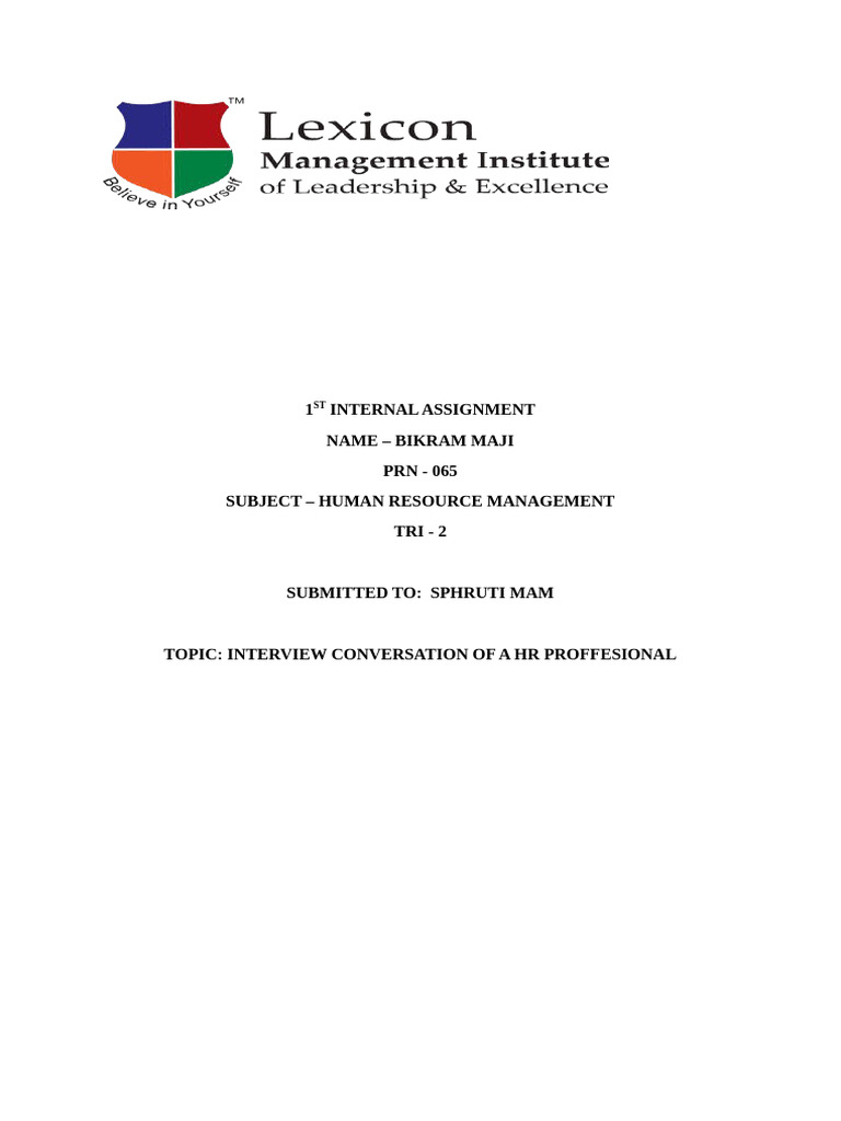 Hr Interview Pdf Recruitment Employment