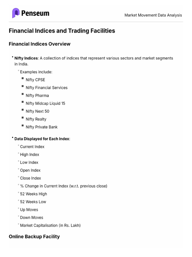 Market Movement Data Analysis | PDF