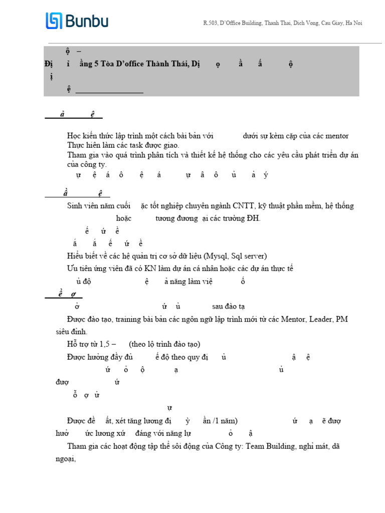 BUNBU - JD Intern Backend (Nodejs) | PDF