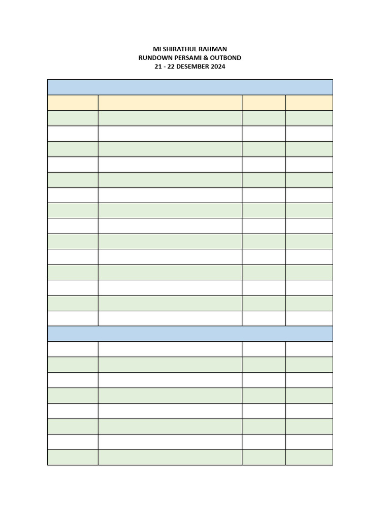 RUNDOWN PERSAMI 2024 | PDF