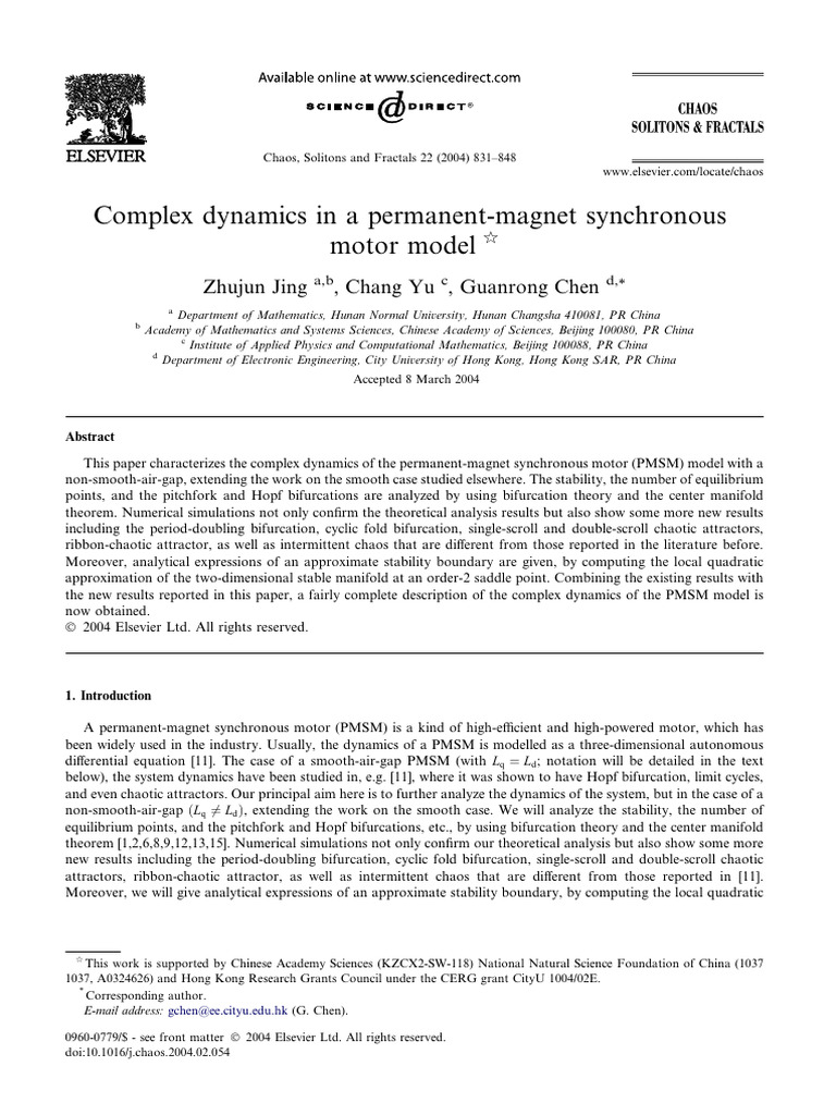 jing2004 | PDF | Chaos Theory | Dynamical System