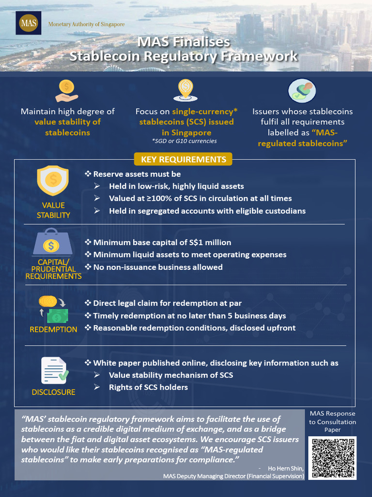 MAS Stablecoin Regulatory Framework Infographic | PDF