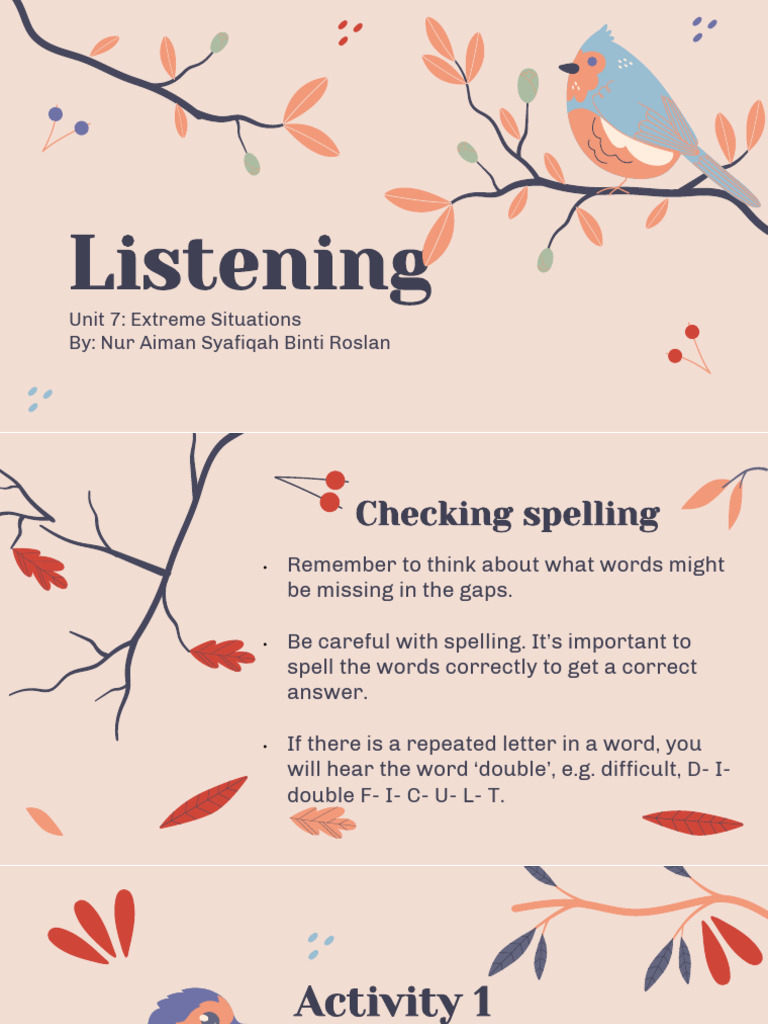 Unit 7 Listening | PDF