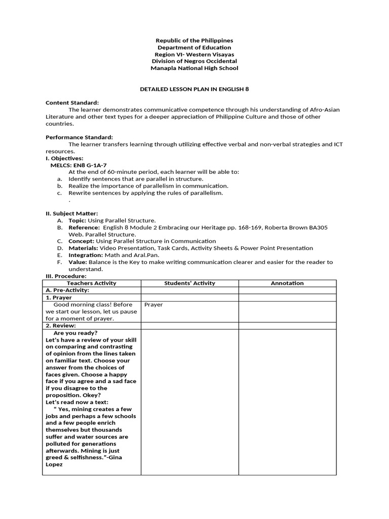 LESSON PLAN FINAL | PDF | Learning | Lesson Plan