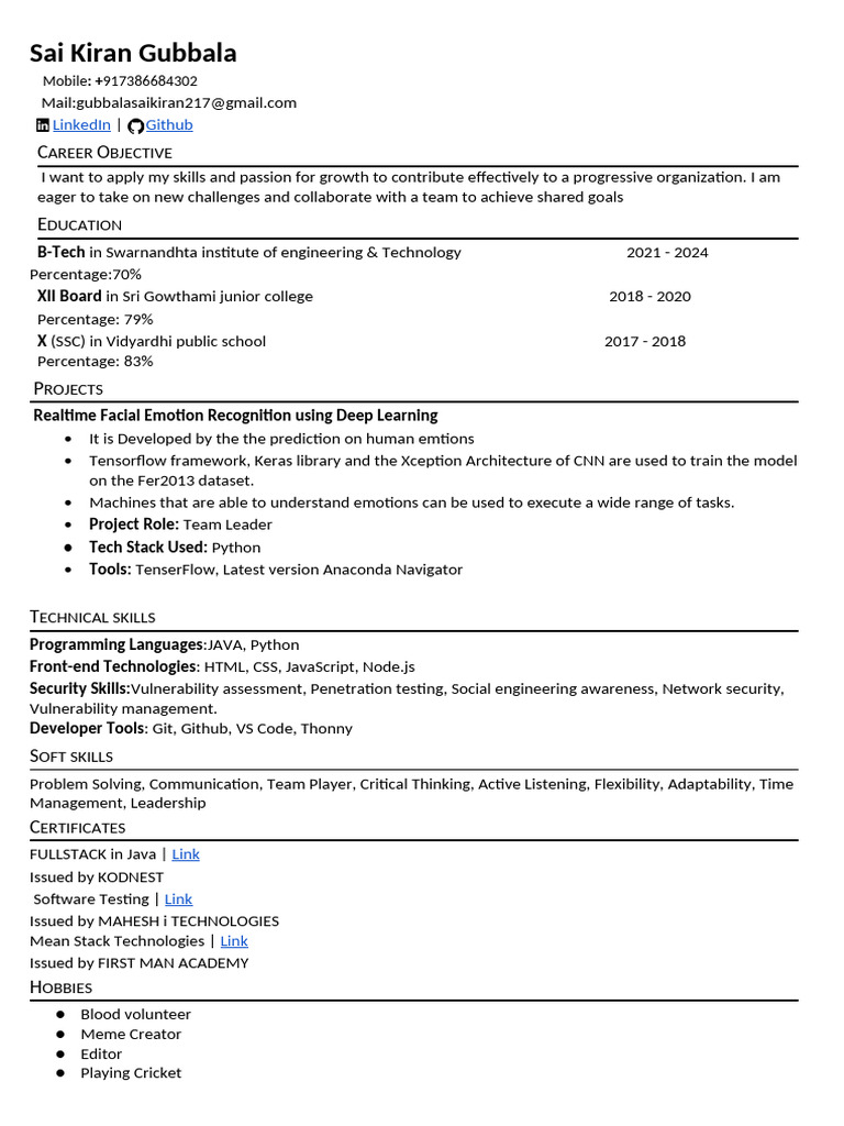 Lokesh Resume | PDF