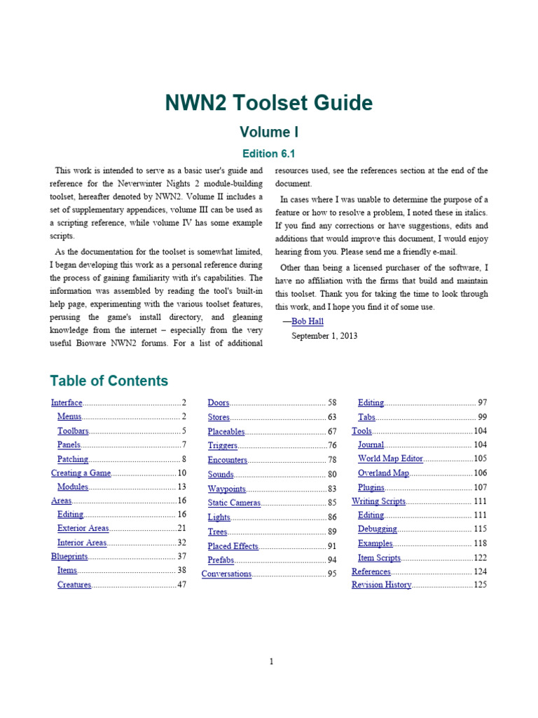 NWN2 Toolset Basic User's Guide | PDF | Menu (Computing) | Graphical User Interfaces