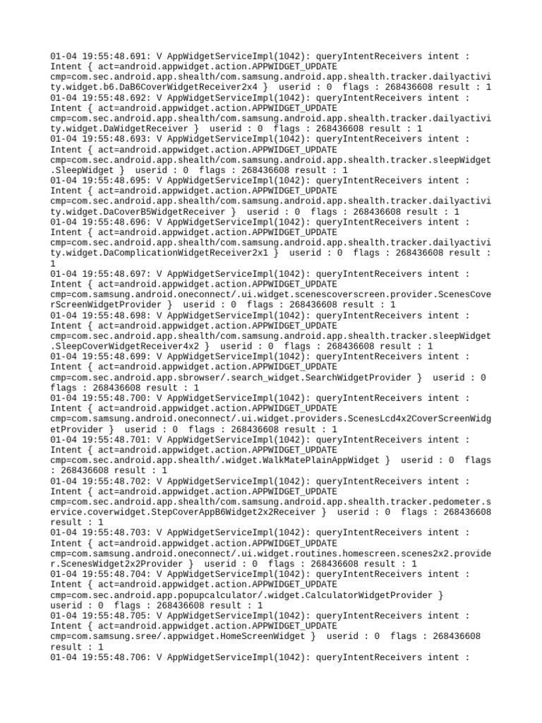Appwidget History Log1 | PDF