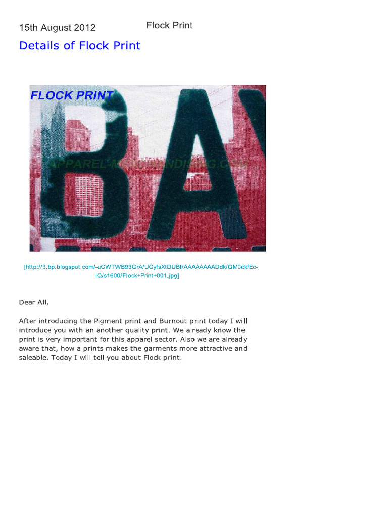 Flock Print _ LearnMerchandising | PDF