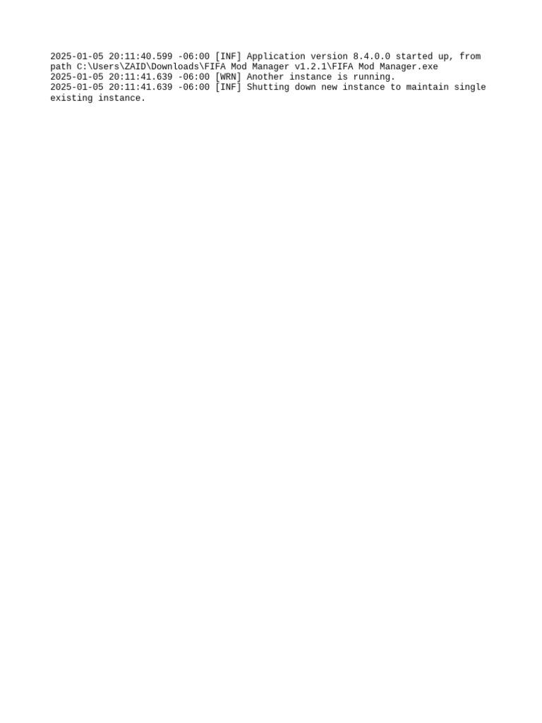 FIFA Mod Manager Log20250105_002 | PDF