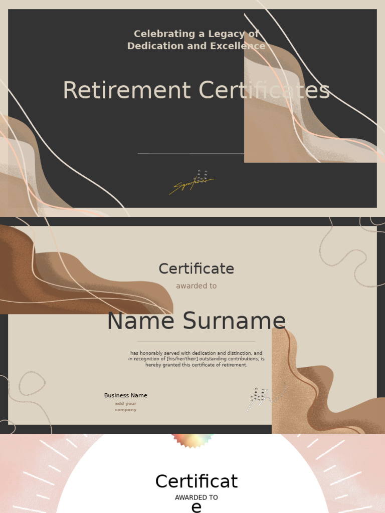 Retirement Certificate | PDF