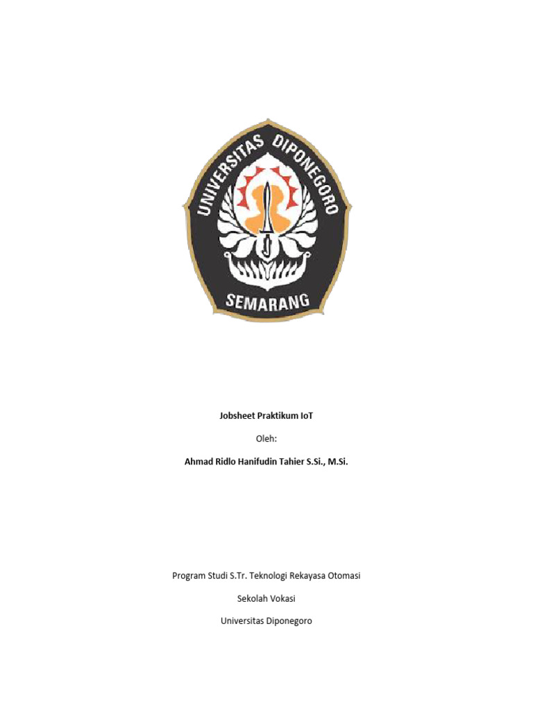 Jobsheet Praktikum IoT | PDF
