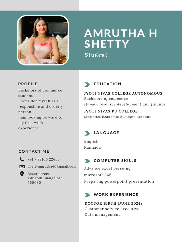 CV Disha shetty | PDF