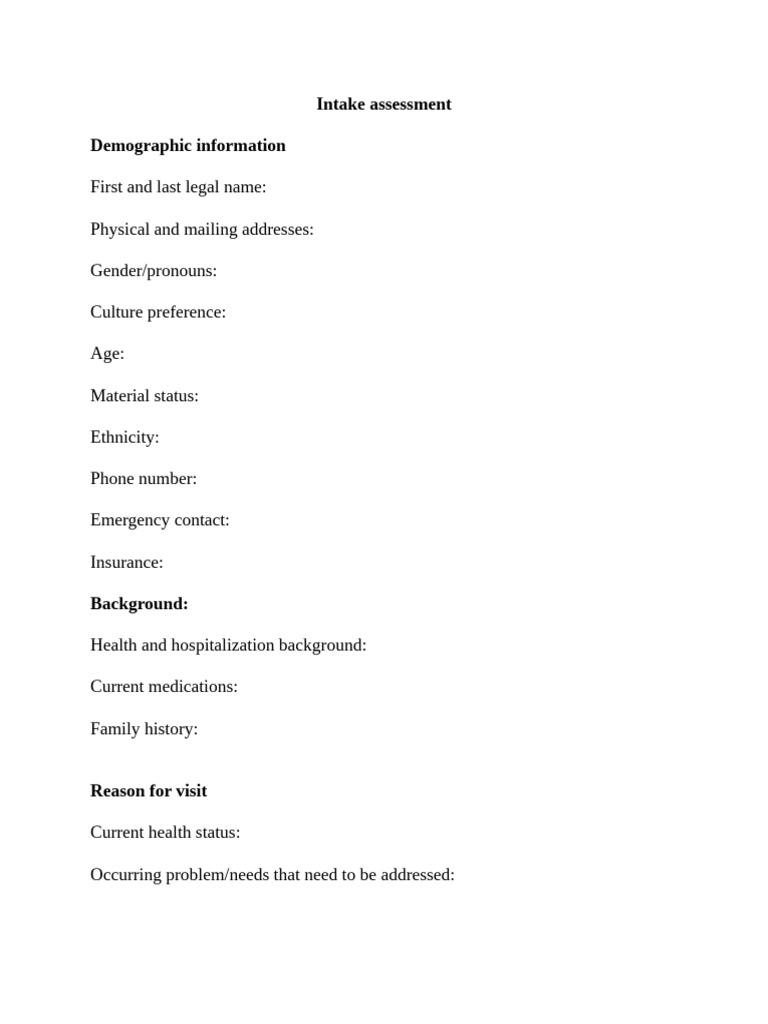 Intake Example | PDF