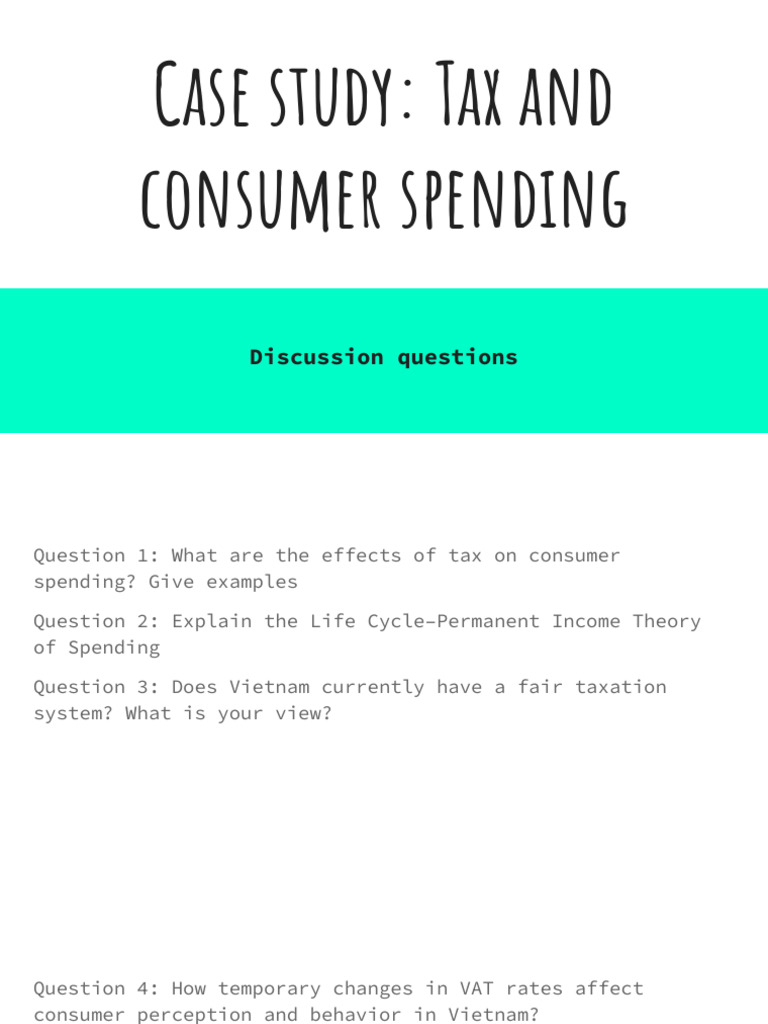 Case Study - Tax and Consumer Spending | PDF