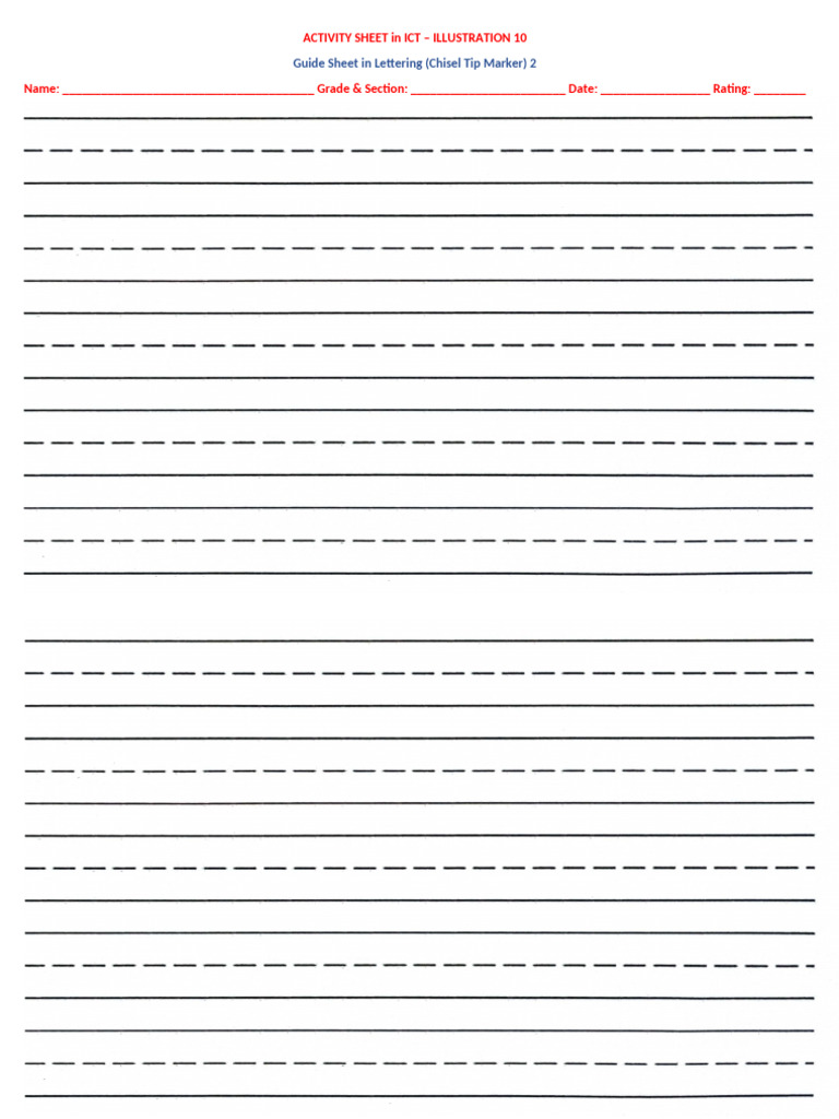 Lettering Activity 1 blank template | PDF