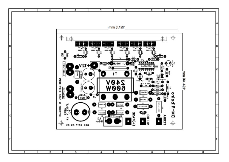 Mascara - PCB - 01 - Inversor 12 para 240v 600w - (Sg3525aj 46khz) | PDF