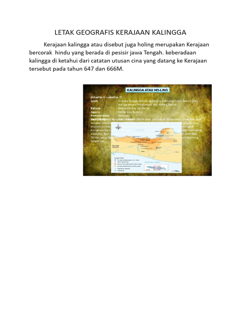 Letak Geografis Kerajaan Kalingga | PDF