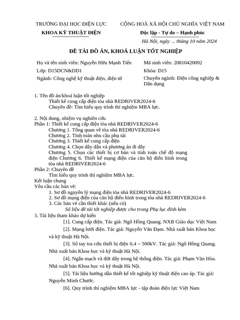 DATN 102024 Nha cao tang_Nguyen Huu Manh Tien D15DCN&DD1 | PDF