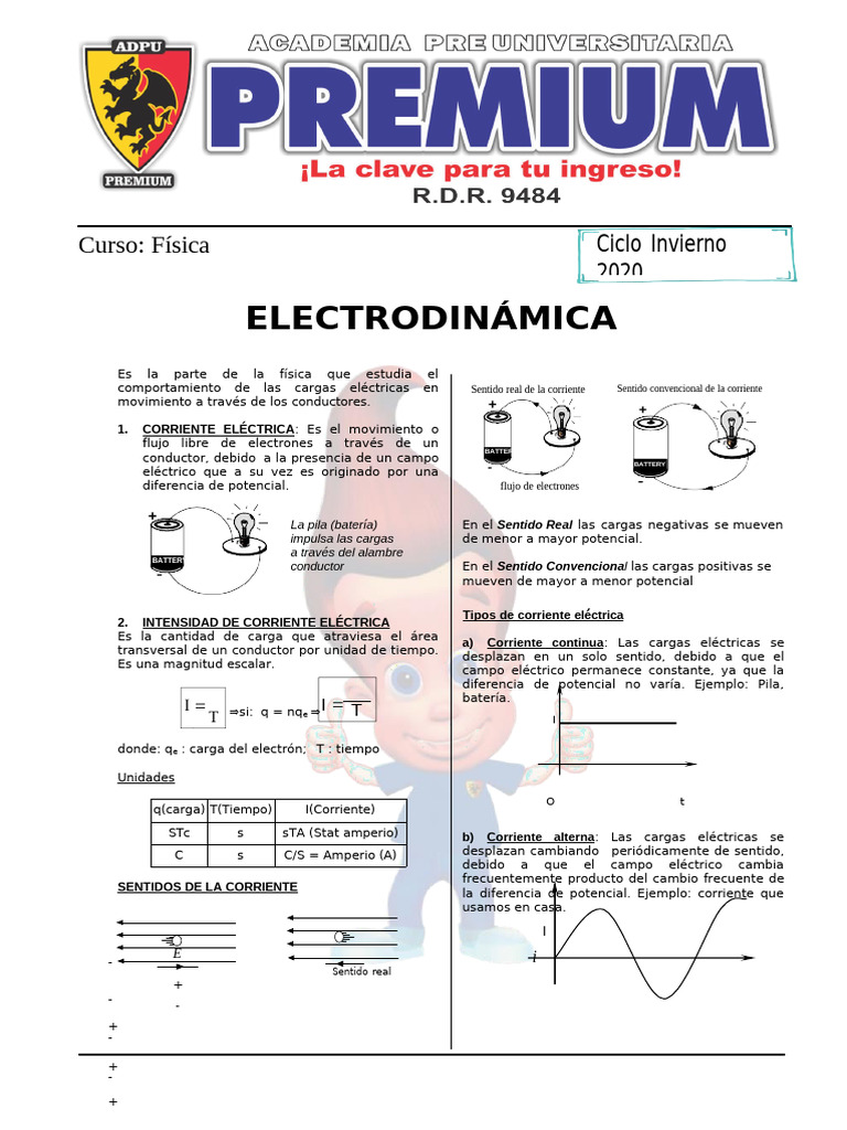 Electrodinámica y Circuitos Eléctricos | PDF | Resistencia Eléctrica y Conductancia | Corriente ...
