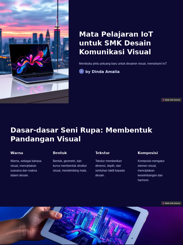 Mata Pelajaran IoT Untuk SMK Desain Komunikasi Visual | PDF