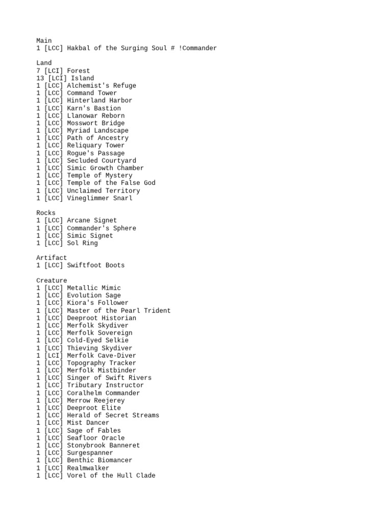 Merfolk Precon | PDF