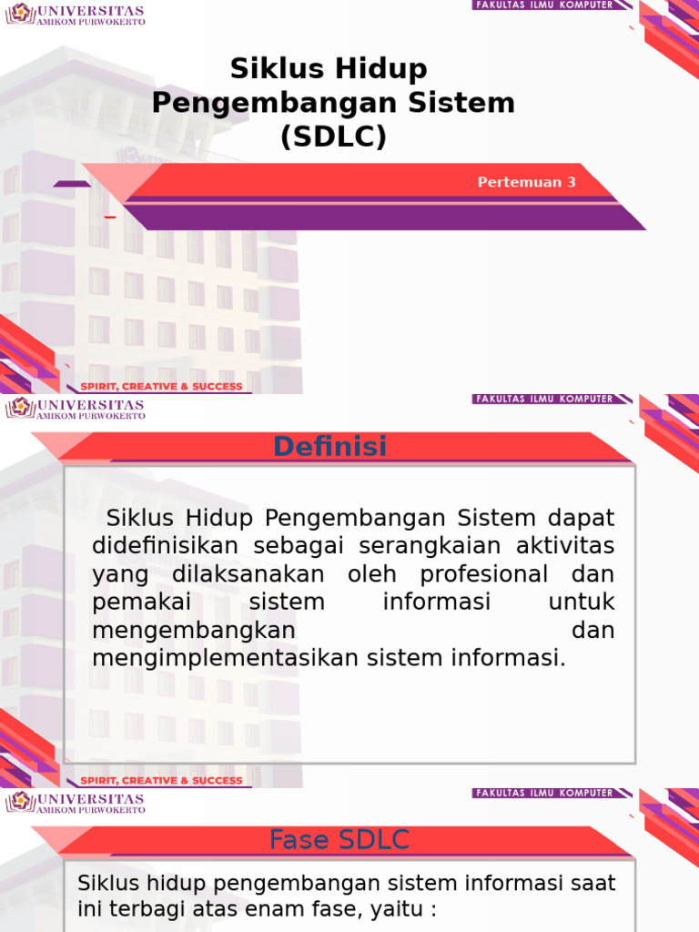 Pertemuan 3 - Siklus Hidup Pengembangan Sistem (SDLC) | PDF