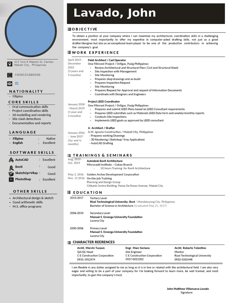 JML CV 2021 (1) | PDF | Technical Drawing | Computer Aided Design